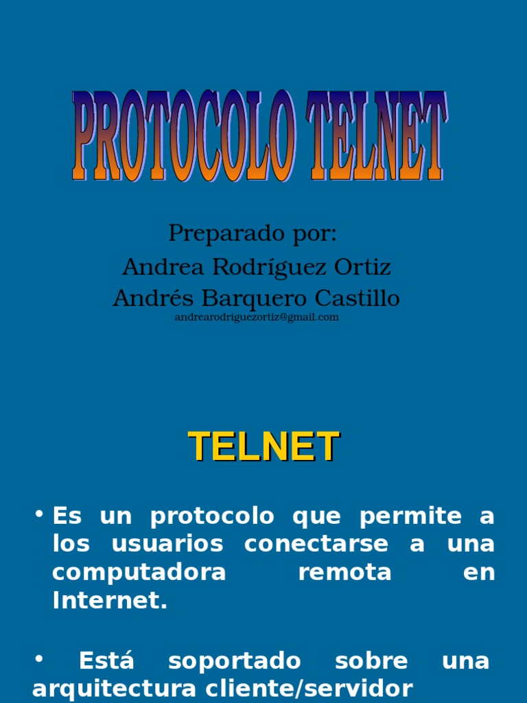 Protocolo Telnet | PDF | Terminal de computadora | Modelo cliente-servidor