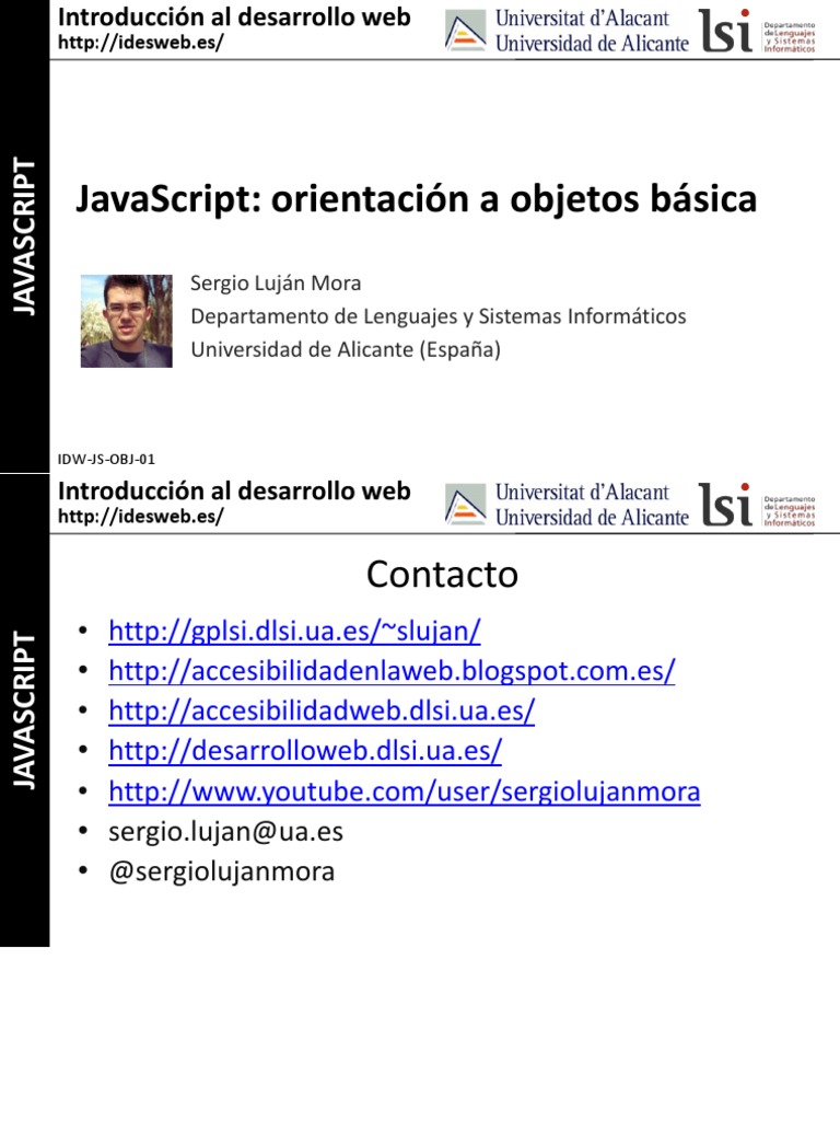 JavaScript: Programación Basada en Prototipos | PDF | Programación ...
