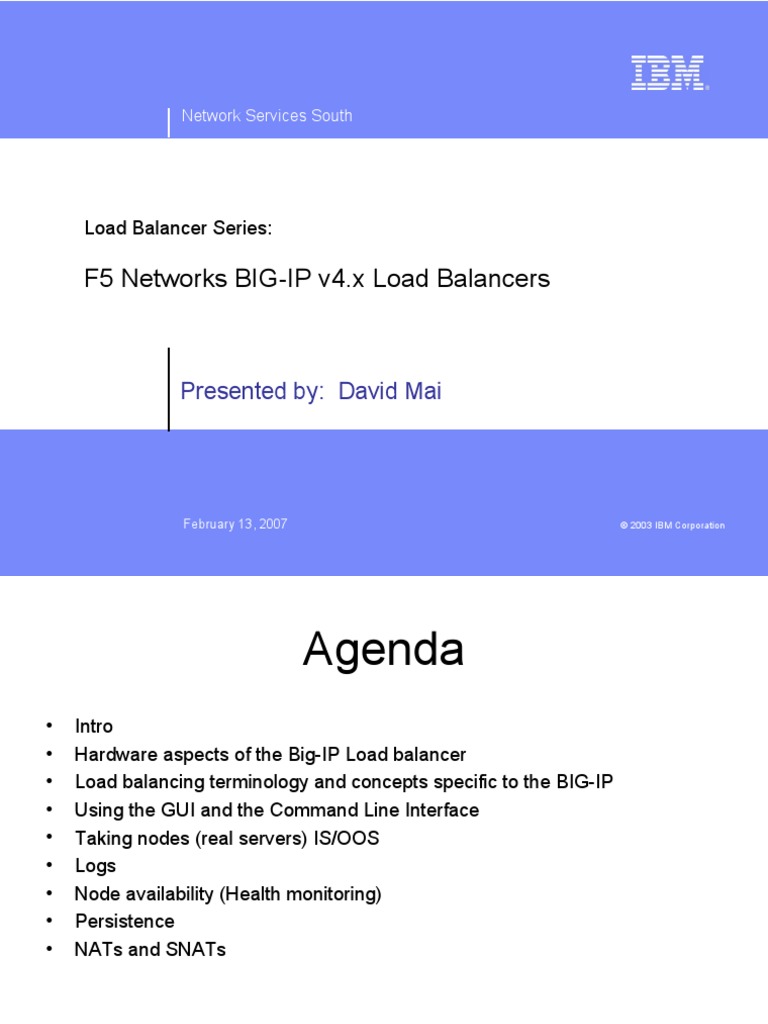 BIG-IP v4.5 Class v2 | PDF | Load Balancing (Computing) | Port (Computer Networking)