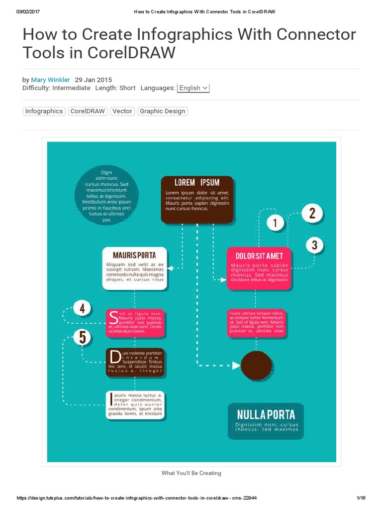 How To Create Infographics With Connector Tools in CorelDRAW | PDF ...