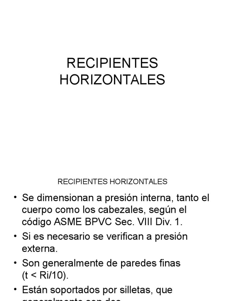 Recipientes Horizontales | PDF | Vacío | Expansión térmica