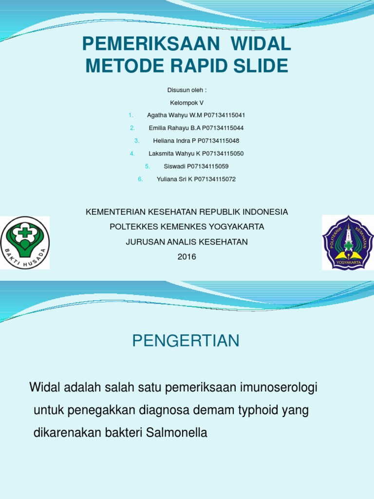 Tes Widal | PDF