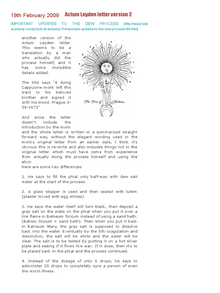 Actum Leyden Letter Version 2 | PDF | Nature