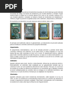 Partes Del Multimetro y Sus Funciones | PDF