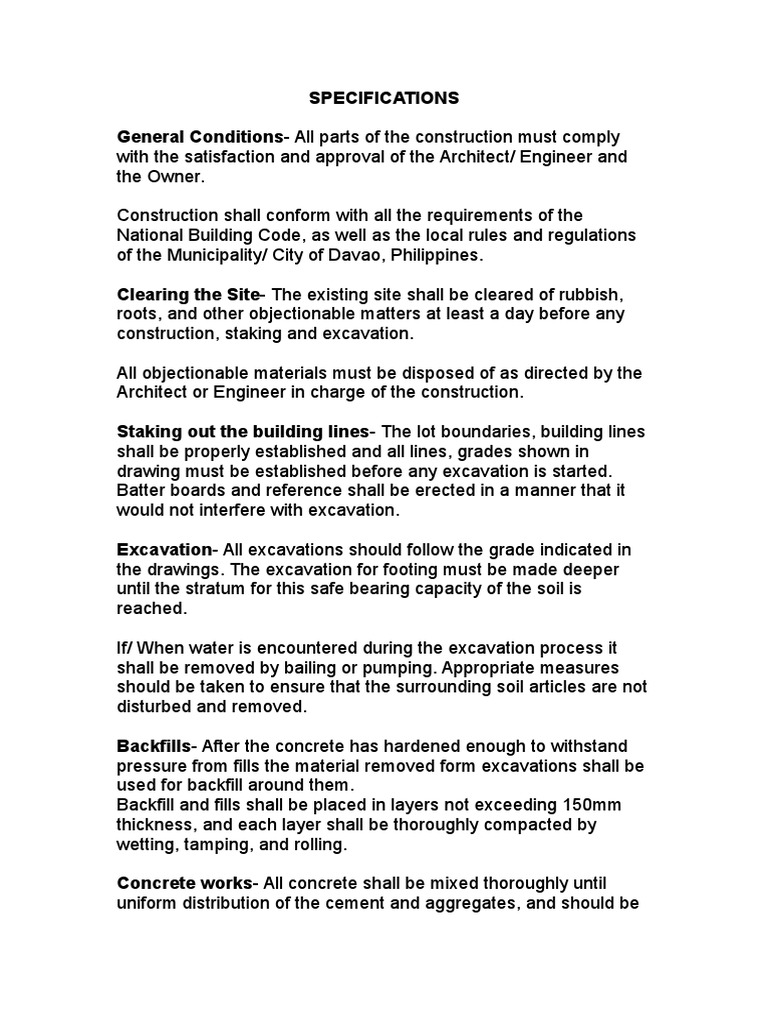 Specifications | PDF | Construction Aggregate | Concrete