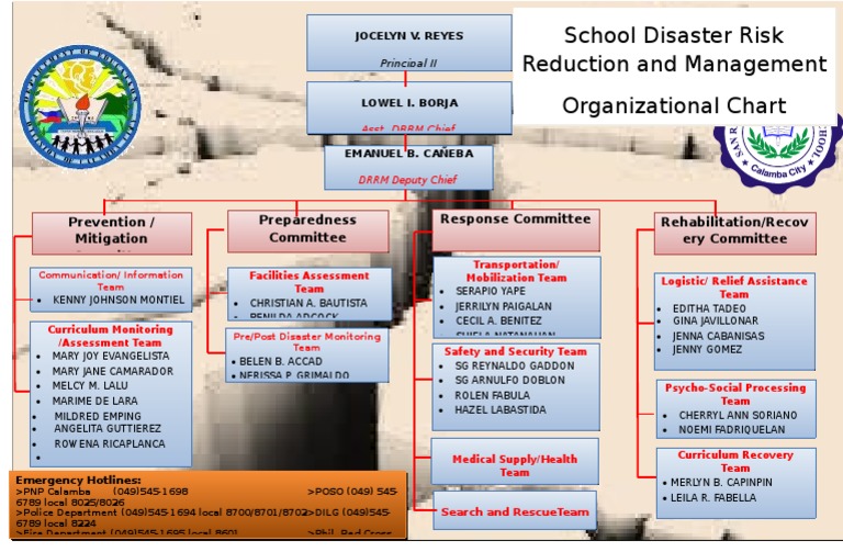 School DRRM Organizational Structure | PDF | Emergency Management ...