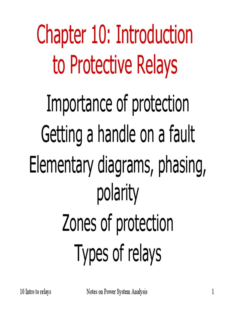 10 Introduction To Protective Relays Pdf Fuse Electrical