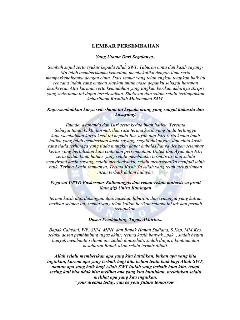 Lembar Persembahan | PDF