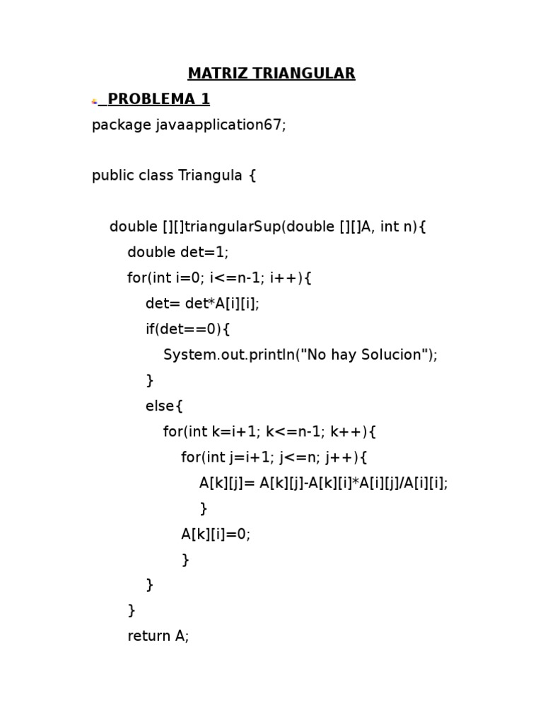 Matriz Triangular | PDF