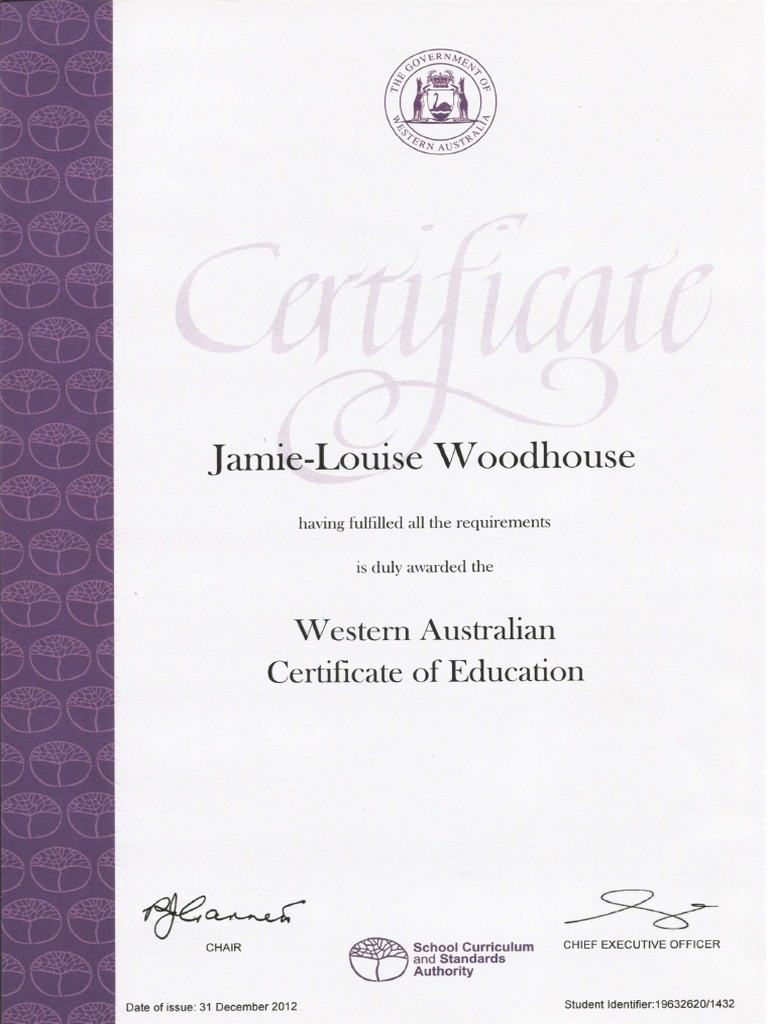 Wace Certificate | PDF