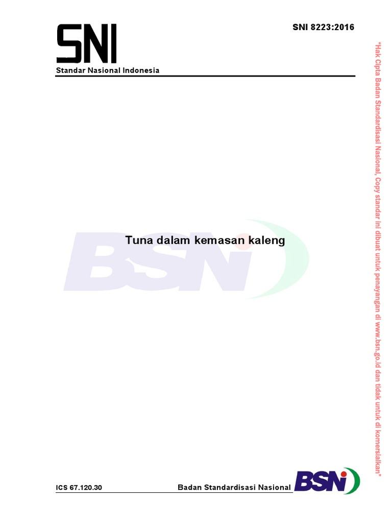 Sni 8223-2016 | PDF