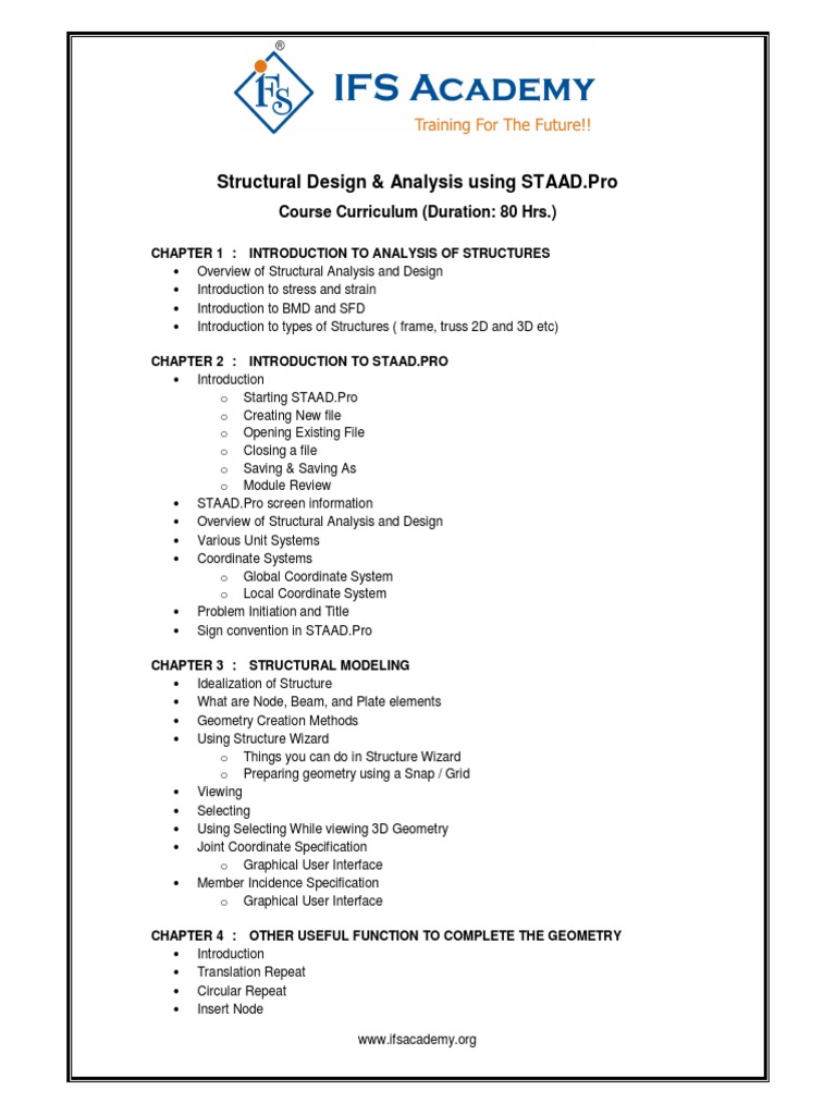 Structural Design Analysis Using STAAD - Pro | PDF | Beam (Structure) | Structural Analysis