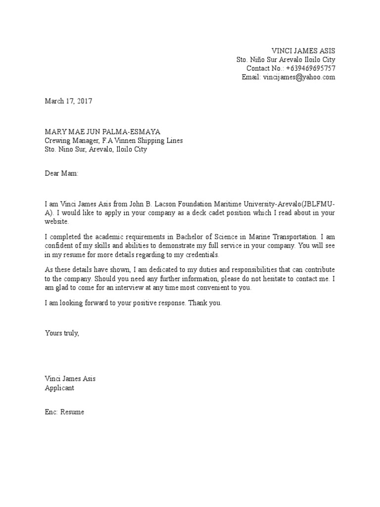 App Letter | PDF