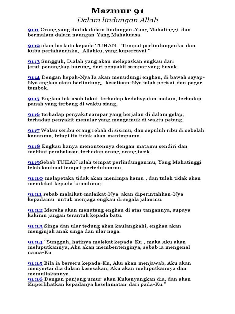 Mazmur 91 | PDF