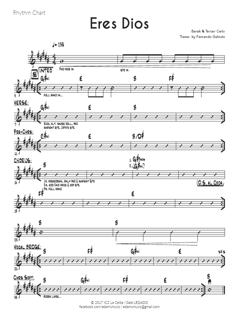 Eres Dios - Rhythm Chart | PDF