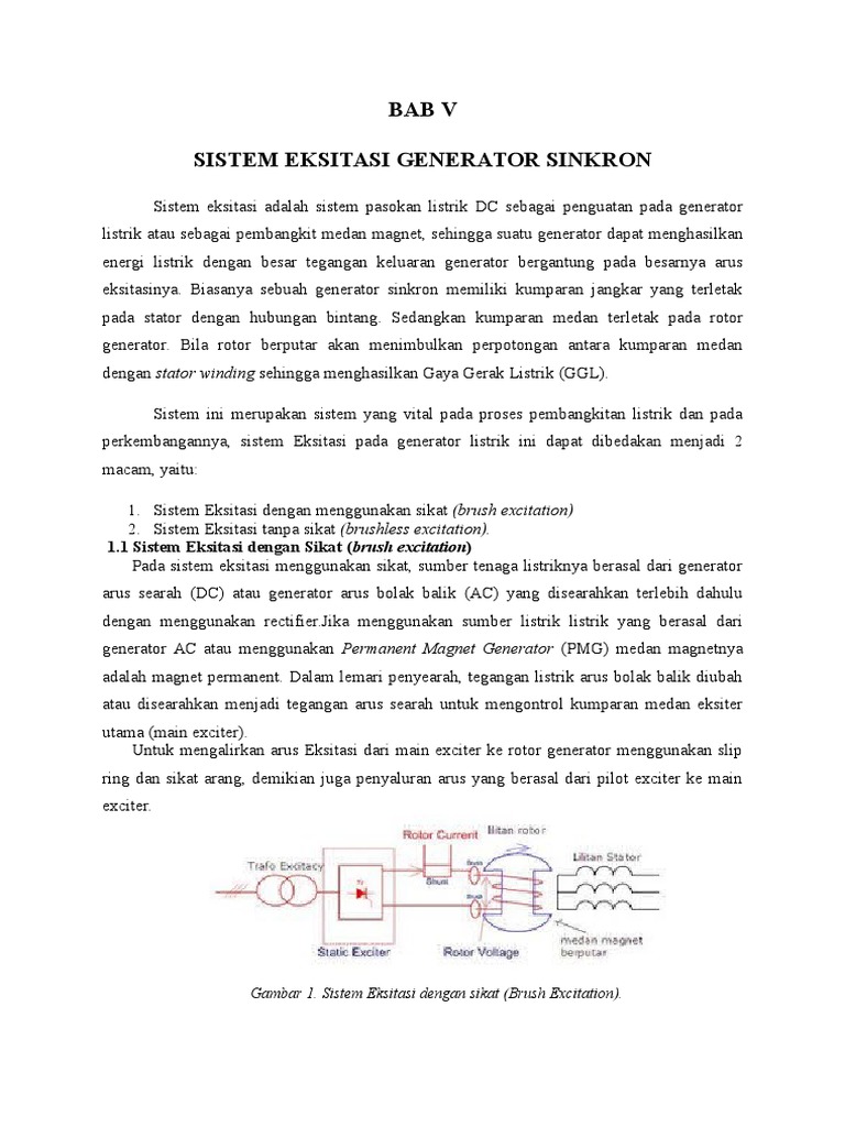Sistem Eksitasi Generator Sinkron | PDF