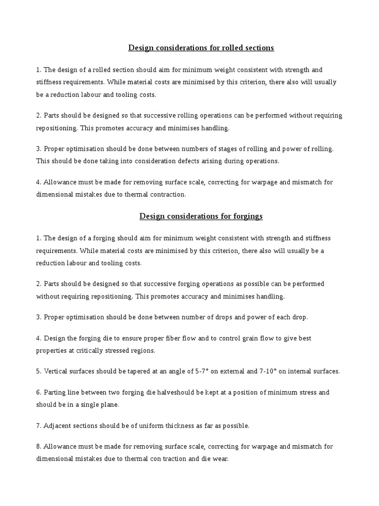 Notes Fourth Module | PDF | Casting (Metalworking) | Forging