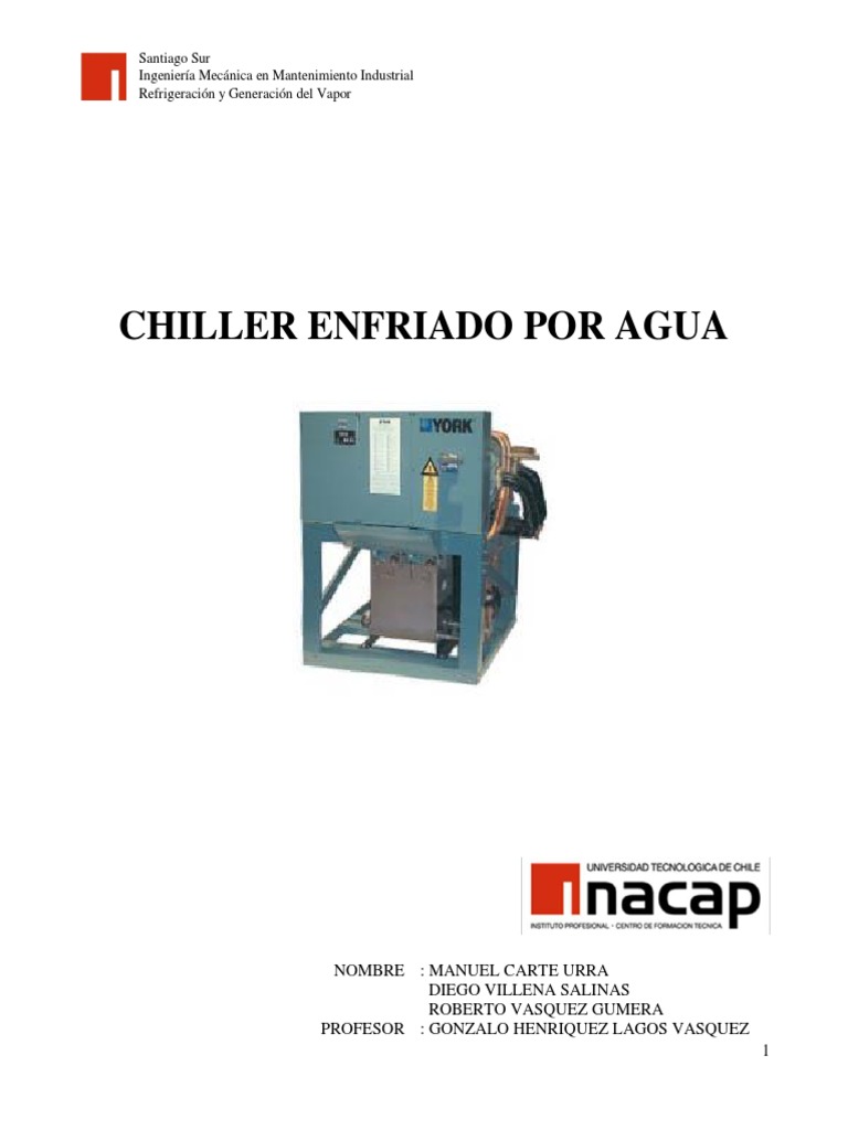 Funcionamiento y Mantenimiento de Chillers | PDF | Refrigeración ...