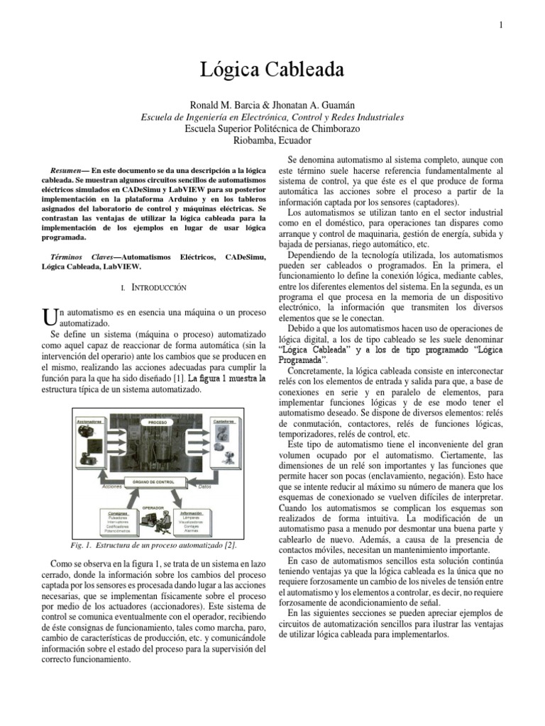 Lógica Cableada | PDF | Relé | Electromagnetismo