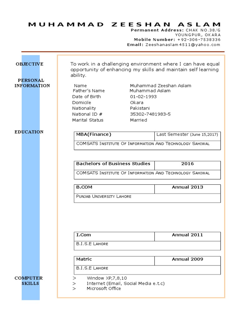 Muhammad Zeeshan Aslam | PDF