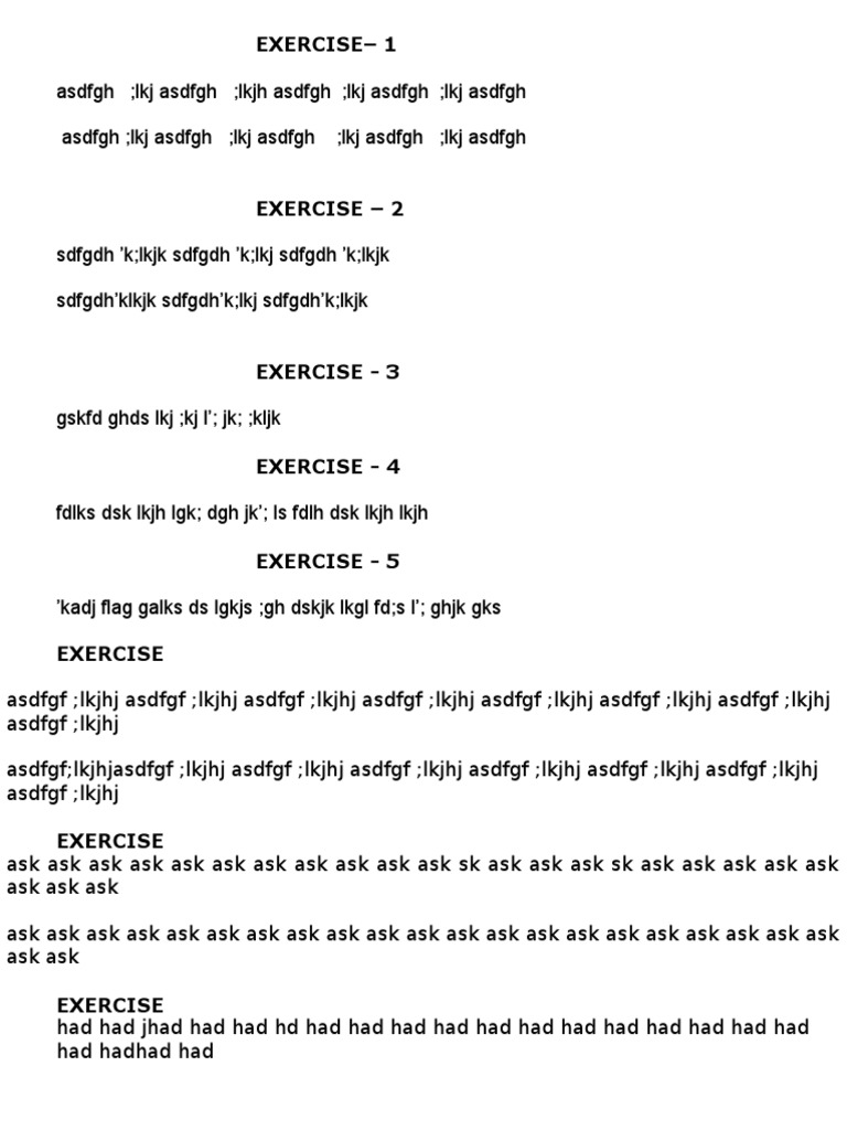 Typing Lession New | PDF