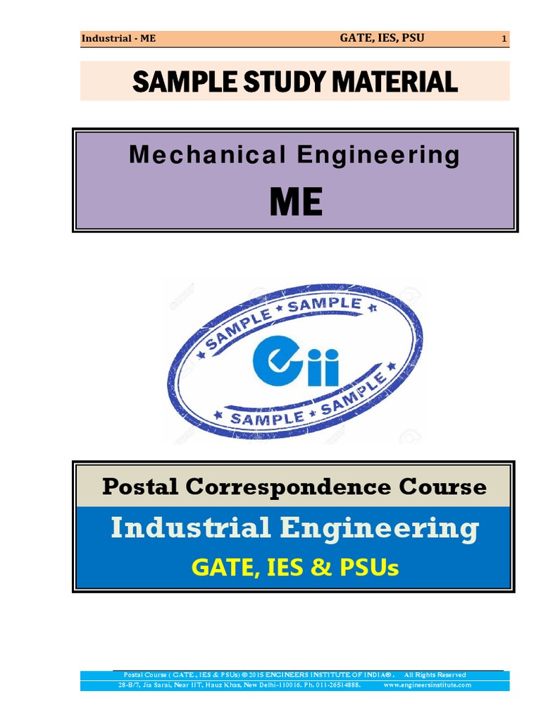 Queuing Theory Industarial Engineering Mechanical GATE IES PSU Study ...