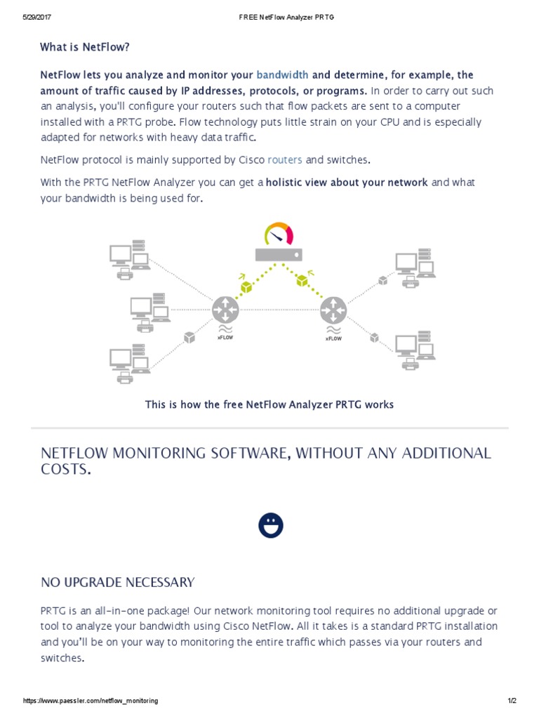 NetFlow Analyzer PRTG | PDF | Router (Computing) | Networking Standards
