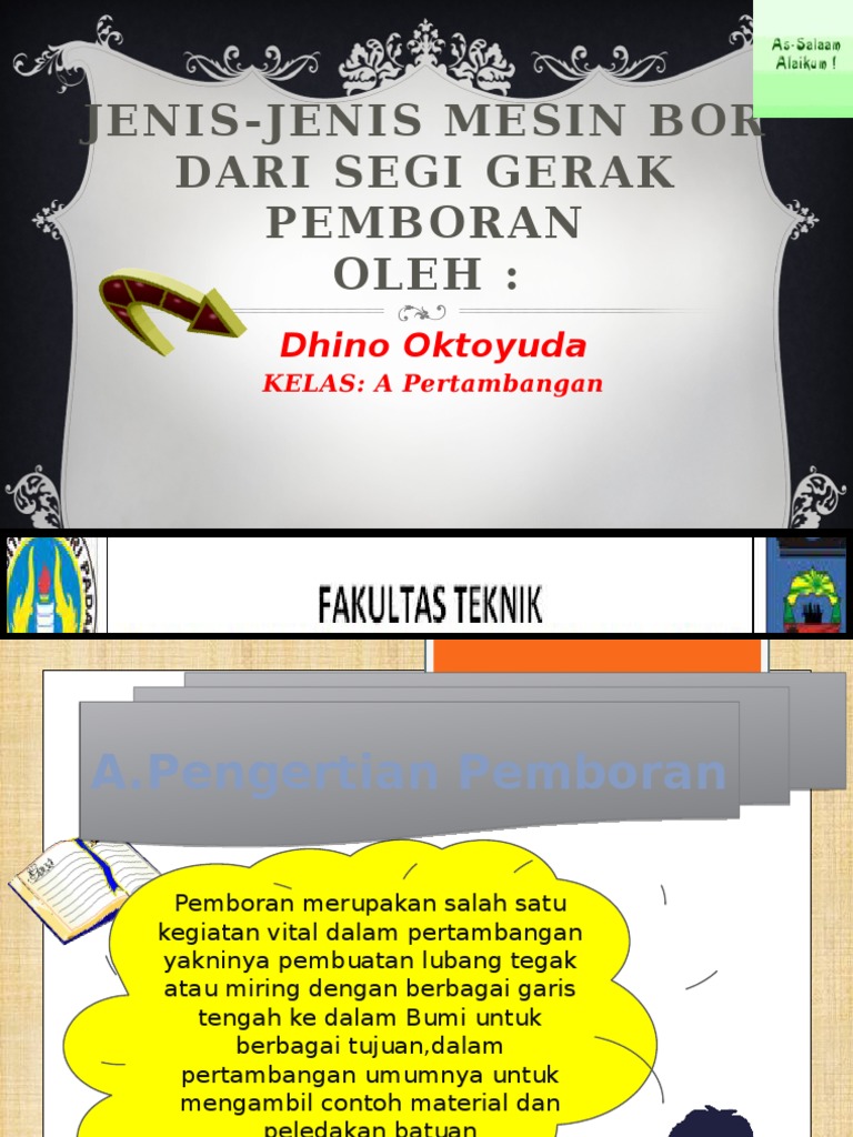 Jenis-Jenis Mesin Bor Dari Segi Gerak Pemboran | PDF