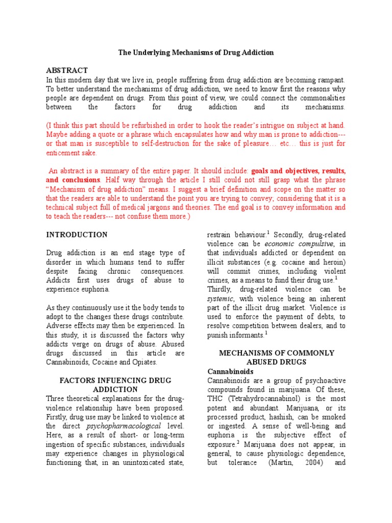 The Underlying Mechanisms of Drug Addiction | Download Free PDF ...