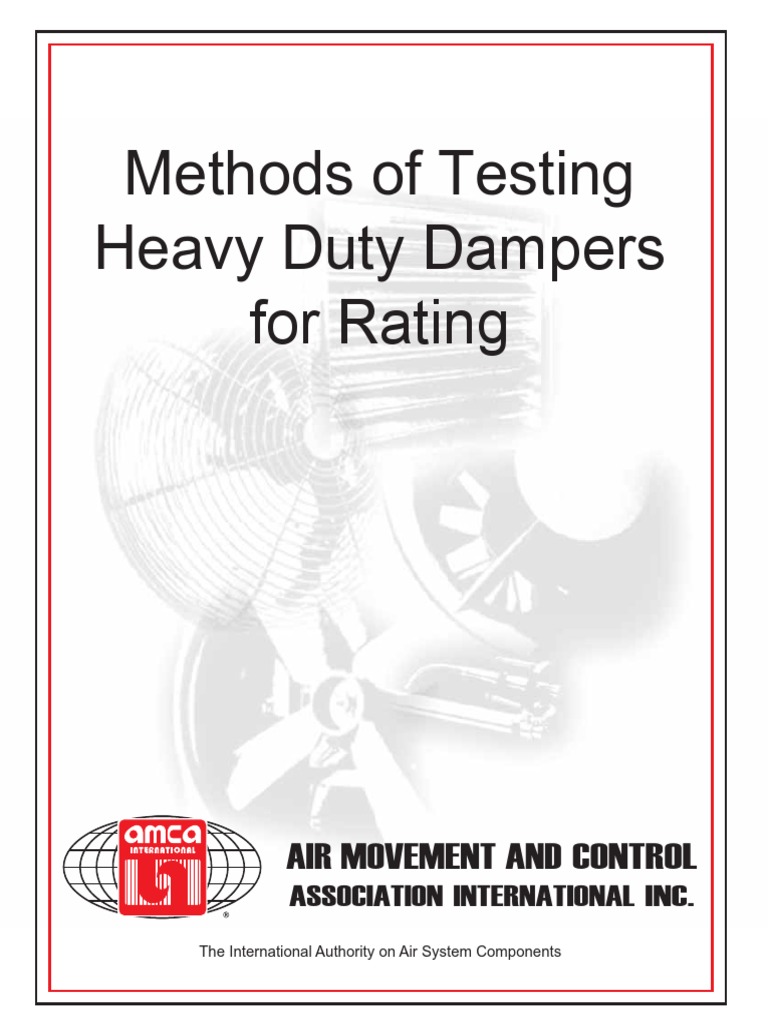 Methods of Testing Heavy Duty Dampers | PDF | Pressure Measurement ...