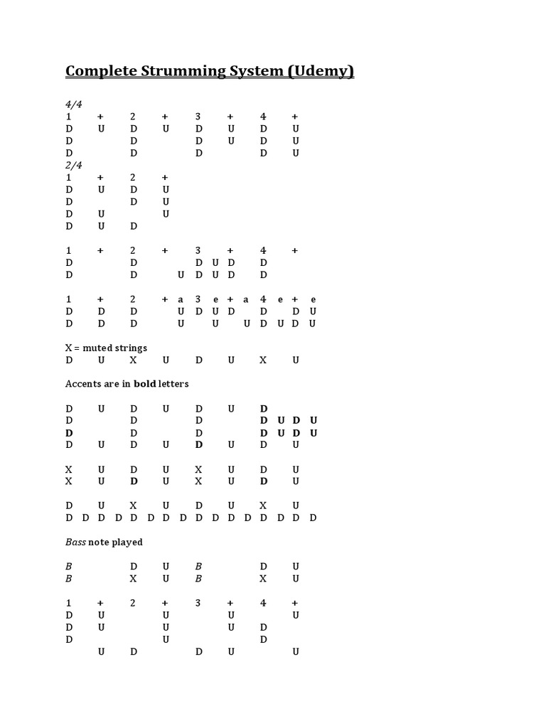 Complete Strumming System | PDF | String Instruments | Musical Instruments