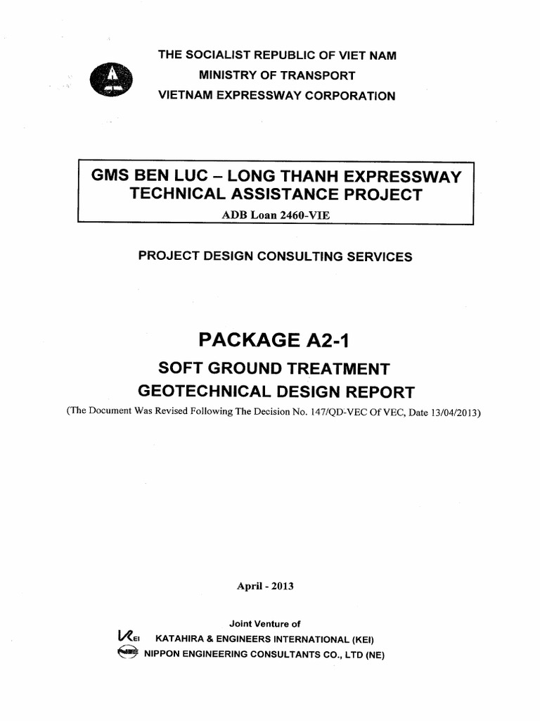 A2-1 Soft Ground Treatment Geotechnical Design Report | PDF