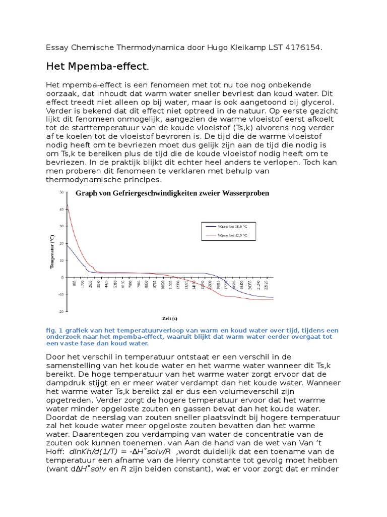 Mpemba Effect | PDF