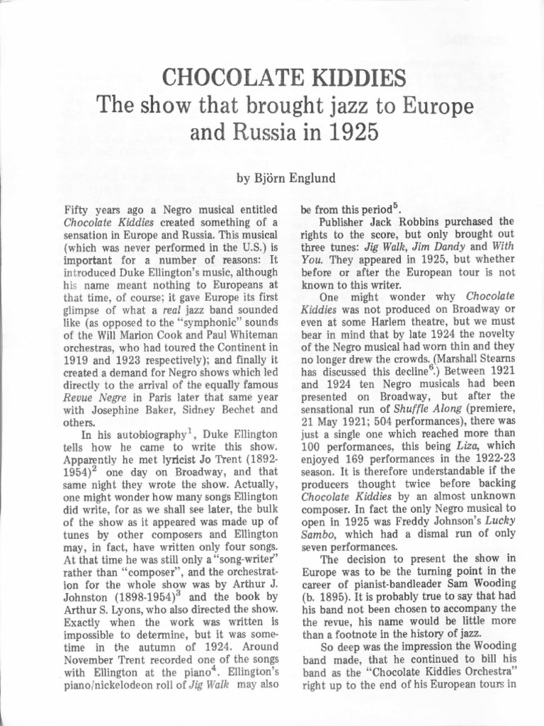 Chocolate Kiddies | PDF | Saxophone | Musical Instruments