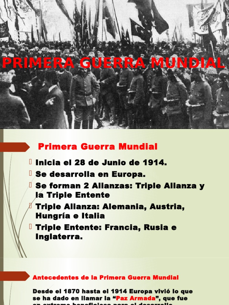 Diapositivas Guerra Mundial | PDF | Primera Guerra Mundial | Alemania