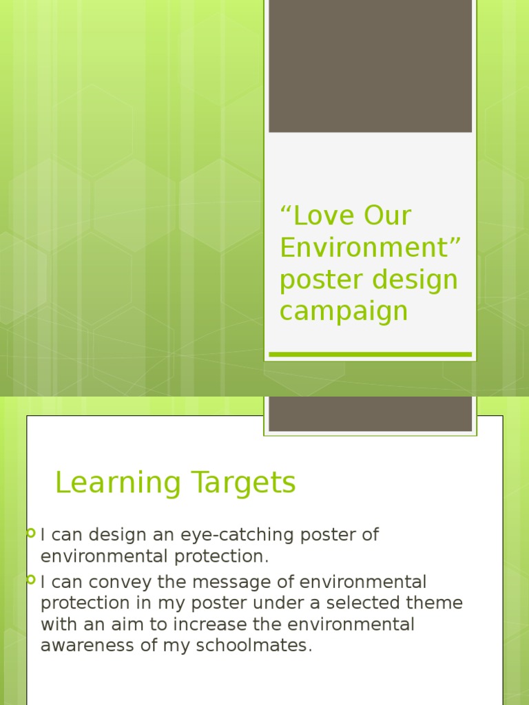 Love Our Environment Poster Contest | PDF | Cognition
