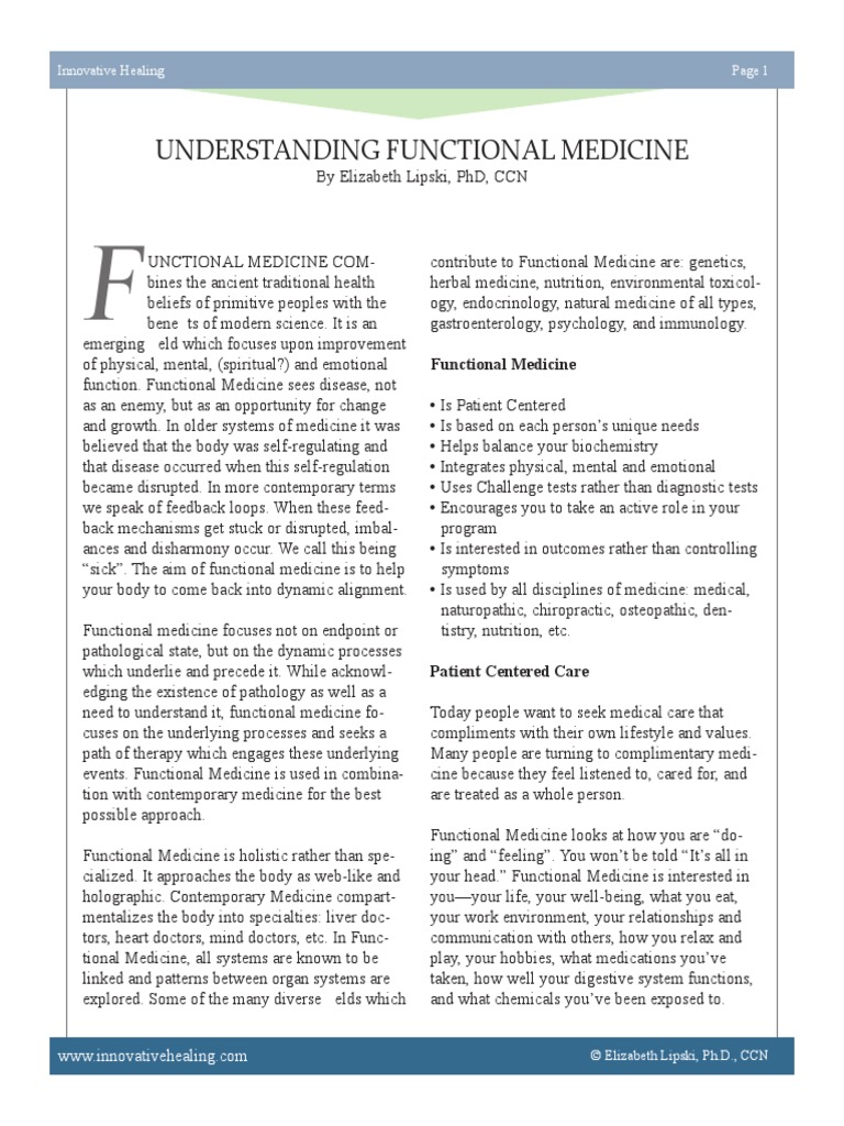 Understanding Functional Medicine | PDF | Medicine | Physician