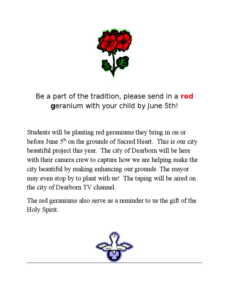 Pentecost Red Gernium Letter 2012 | PDF | Art