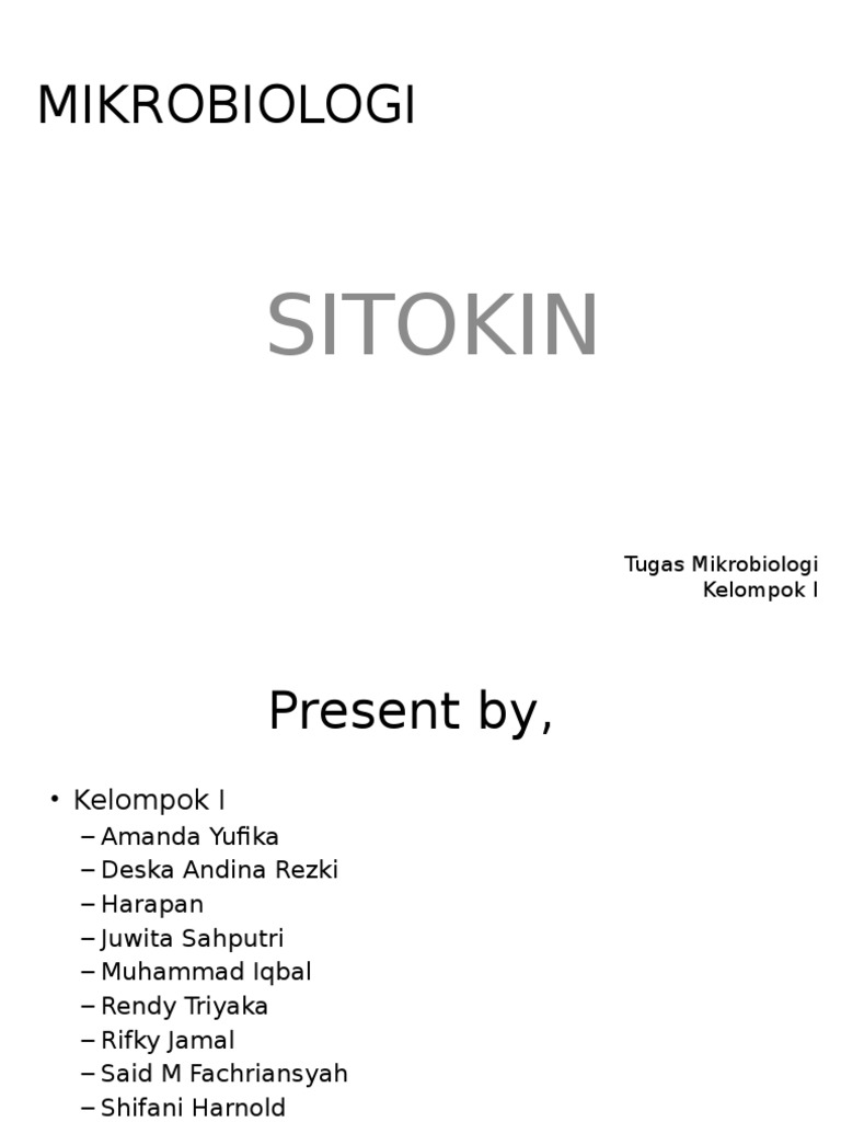 Mikrobiologi-Sitokin Slide Show | PDF