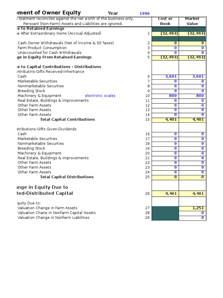 Statement of Owner Equity: Electronic Scales | PDF | Equity (Finance ...