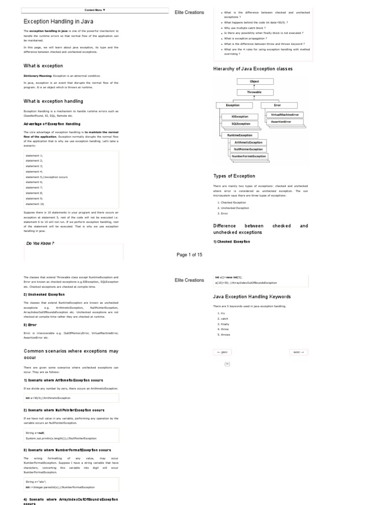 Exception Handling Download Free Pdf Java Programming Language Programming Paradigms 8944