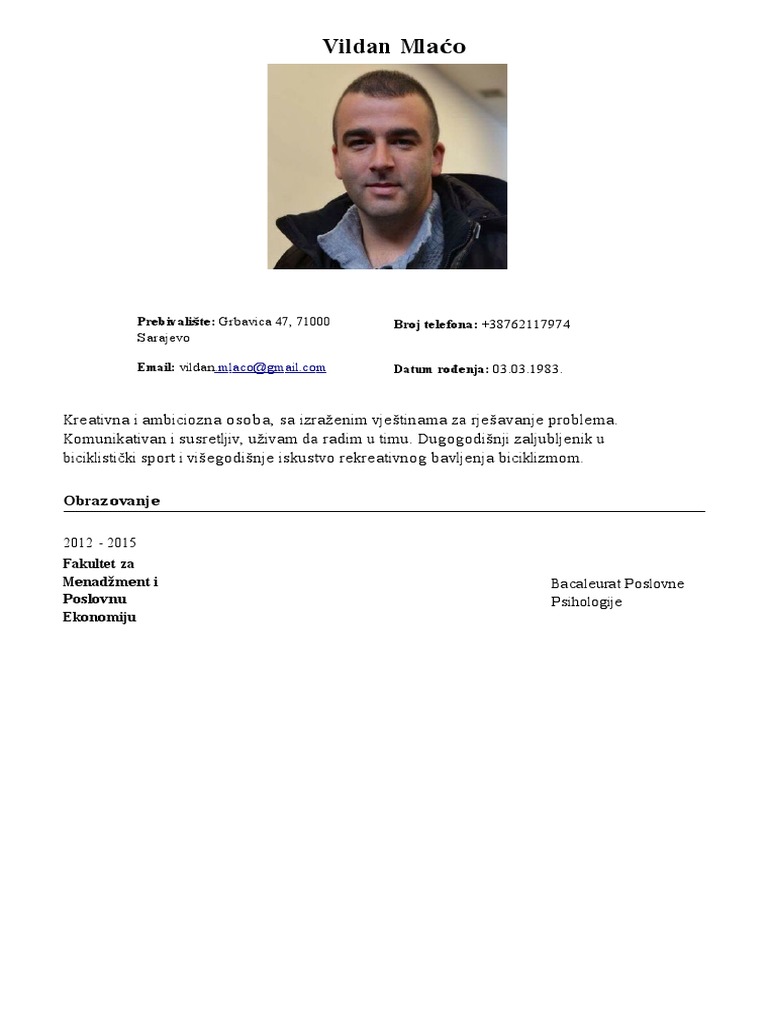 Kako Napisati CV | PDF