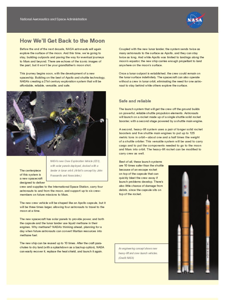 NASA 136542main CEV FS Low | PDF | Nasa | Space Capsule