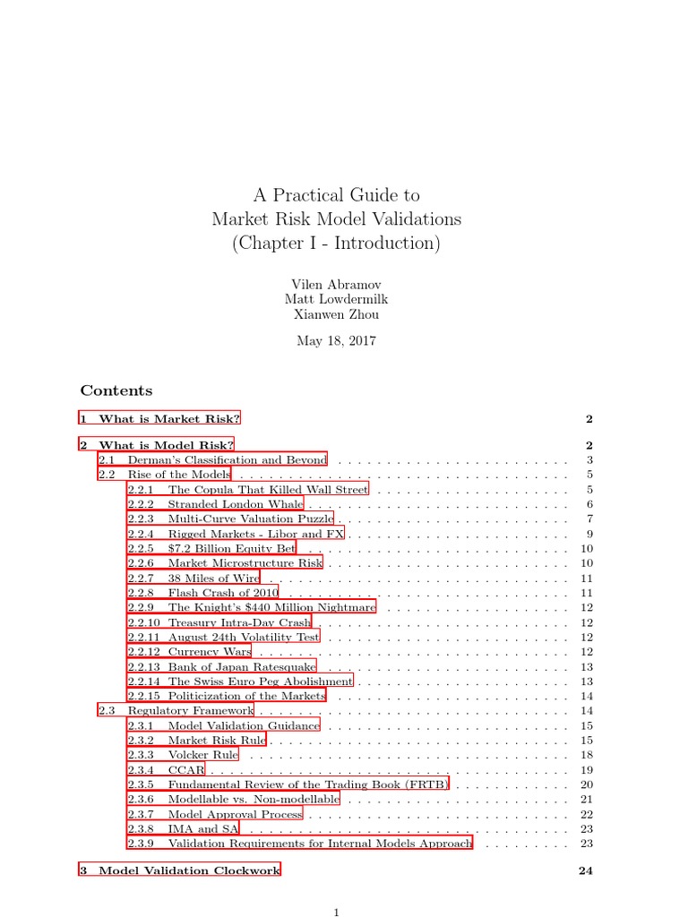 Market Risk Model Validation Guide | PDF | High Frequency Trading ...
