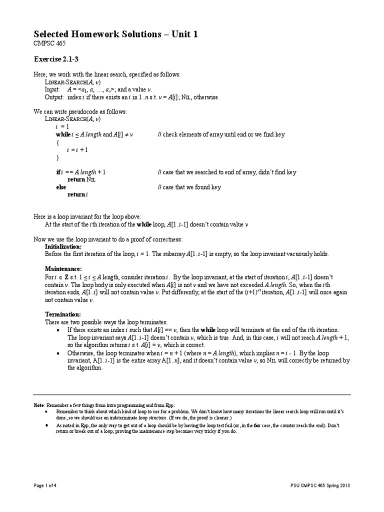 Clrs Solution Collection | PDF | Time Complexity | Control Flow