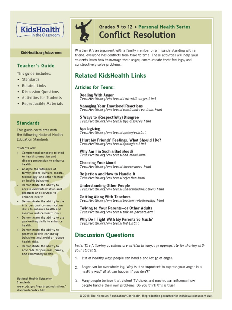 Conflict Resolution | PDF | Anger | Interpersonal Communication