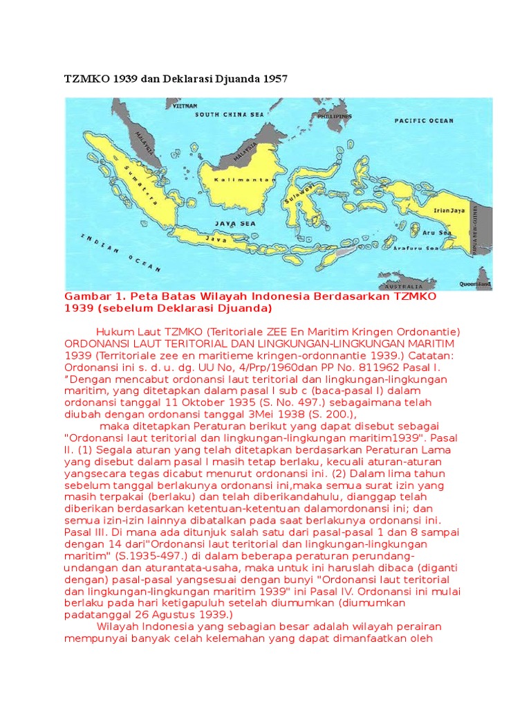 TZMKO 1939 Dan Deklarasi Djuanda 1957 | PDF