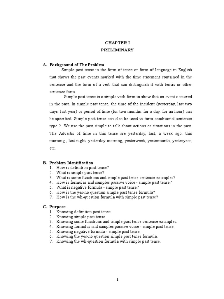 Simple Past Tense | PDF | Grammatical Tense | Verb