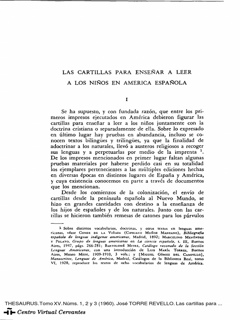 Cartillas para Enseñar a Leer en América | PDF | Nueva españa | España