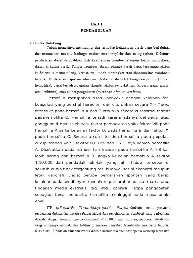 Hemofilia Dan ITP | PDF | Kesehatan Holistik | Sains & Matematika